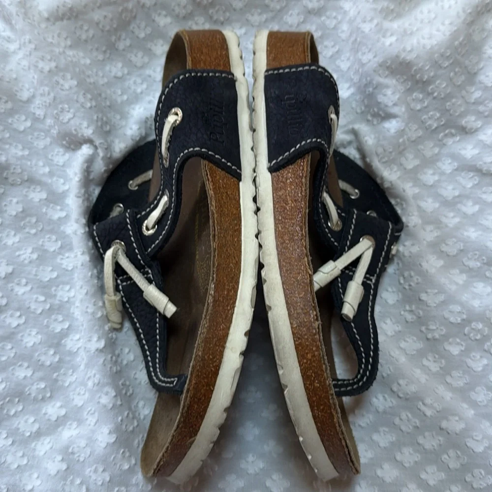 Birkenstock | Shoes | Birkenstock Papillo Nautical Leather Slideon Navy ...